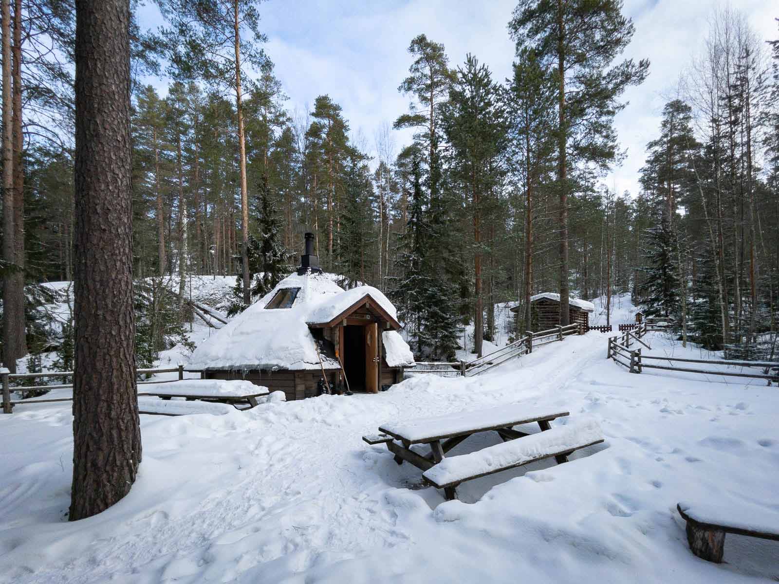 Winter Camping in Repovesi National Park, Finland